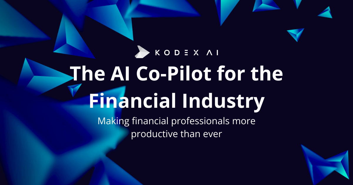 Kodex AI | The AI Assistant for the Financial Industry